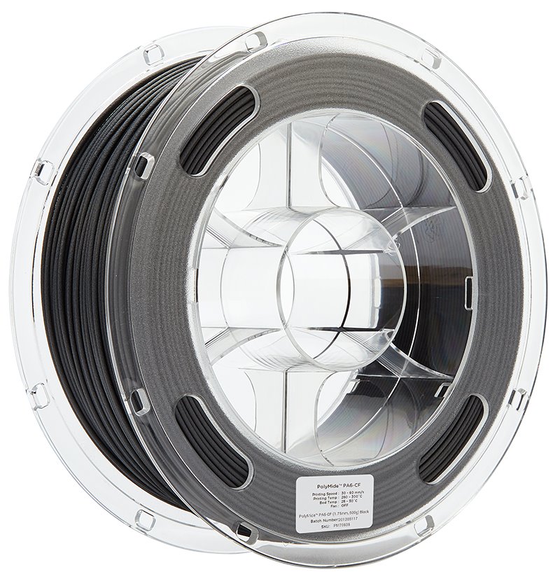 Polymaker PolyMide PA6-CF Filament Black 500g | NC Computers s.r.o.